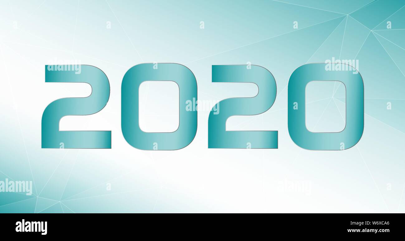 2020 number creative calendar card, copy space Stock Vector Image & Art ...