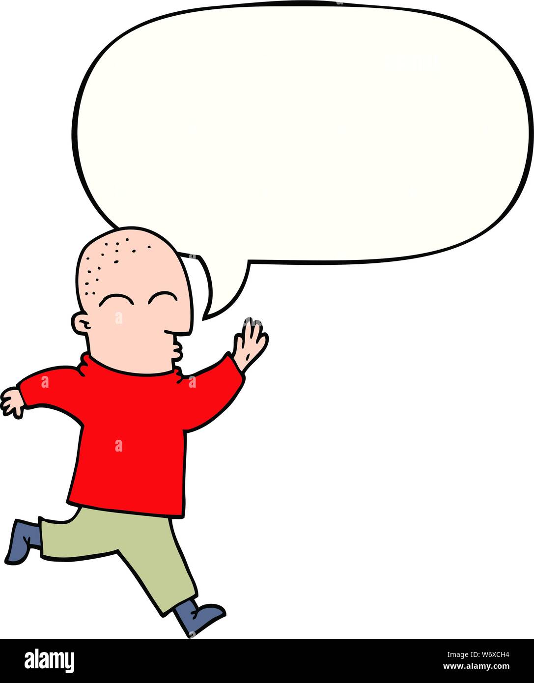 cartoon man running with speech bubble Stock Vector Image & Art - Alamy