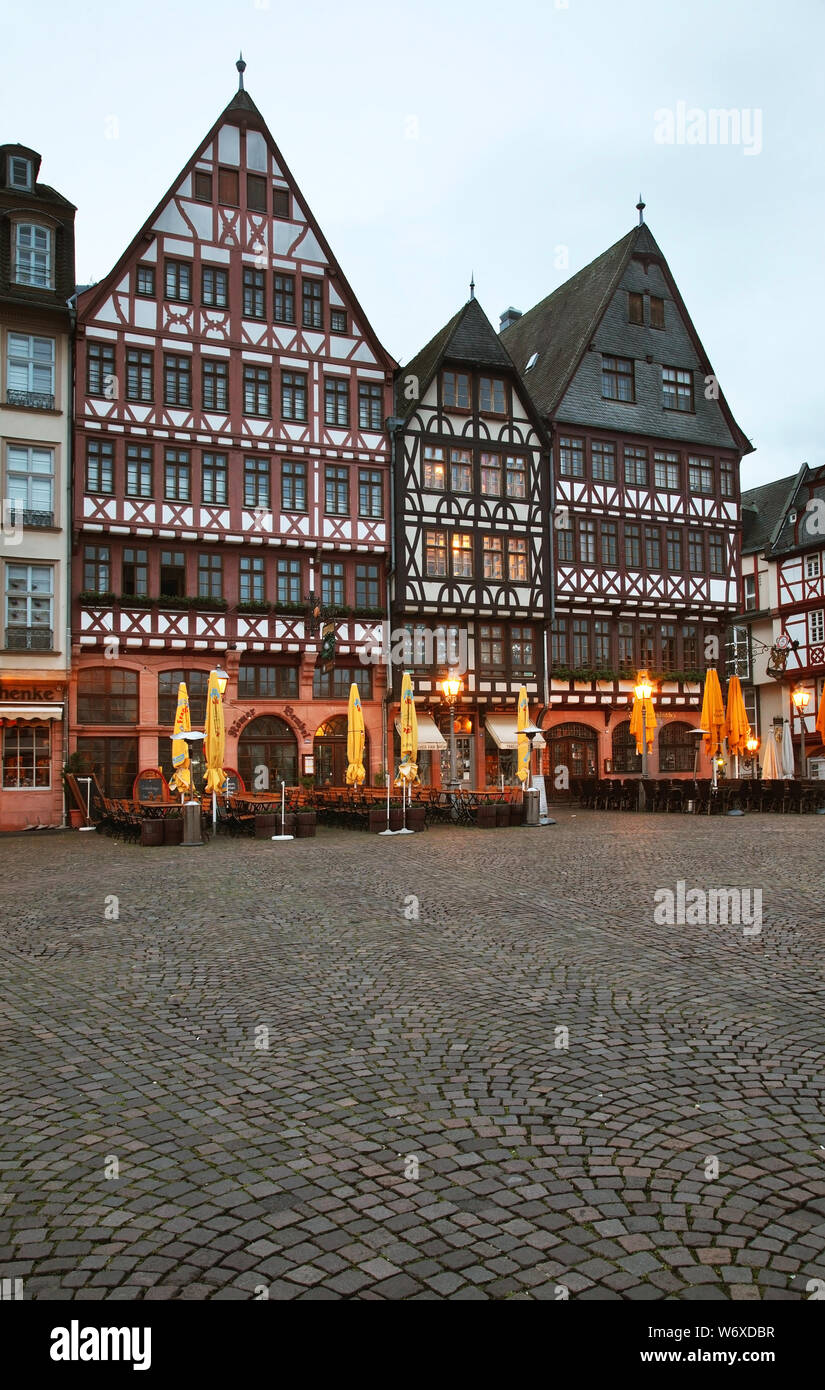 Romerberg plaza - Roemer Square in Frankfurt am Main. Germany Stock ...
