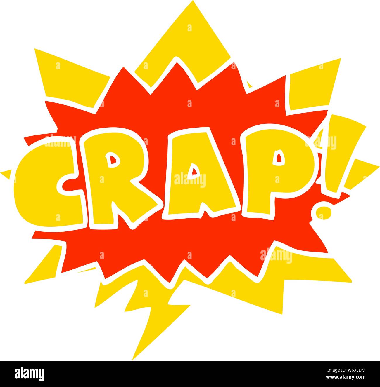 cartoon word Crap! with speech bubble in retro style Stock Vector Image ...