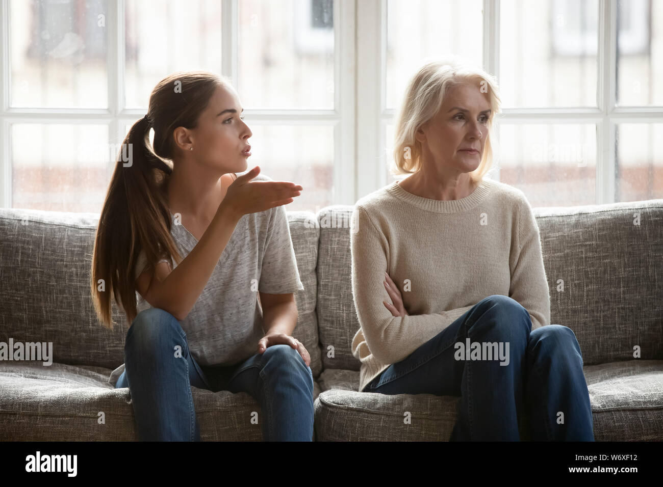 Annoyed grown up daughter hi-res stock photography and images - Alamy