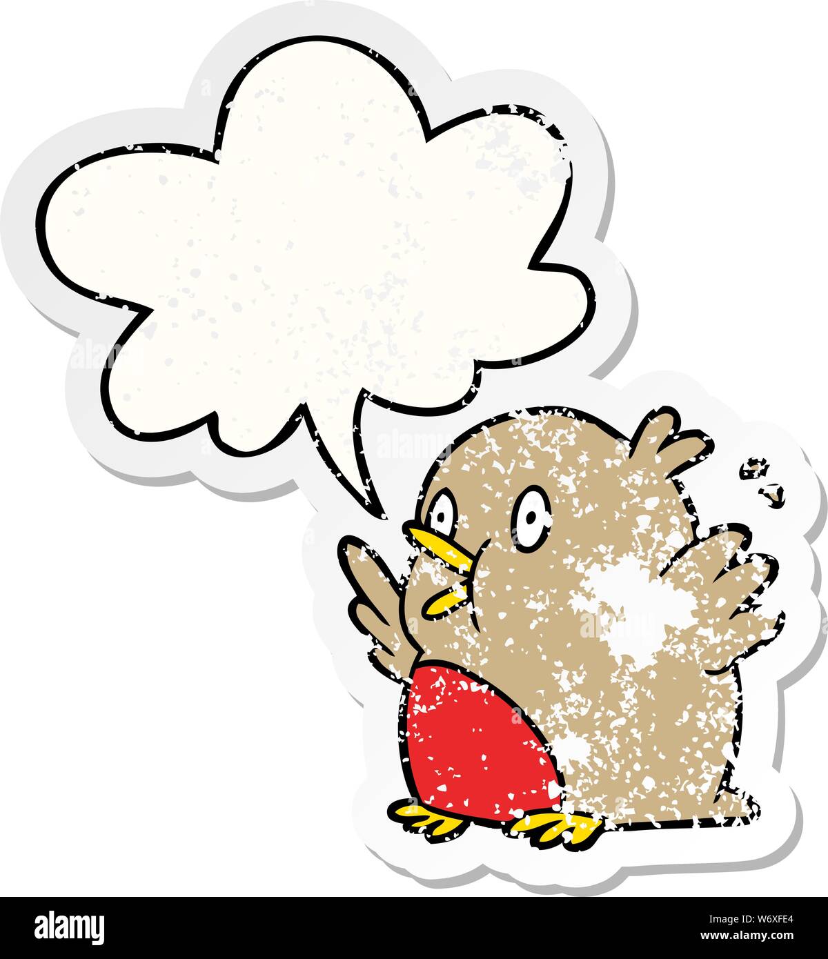 Cartoon funny robin bird on Stock Vector Images - Alamy