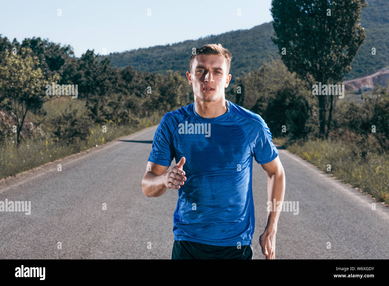 Sweating Athlete Running