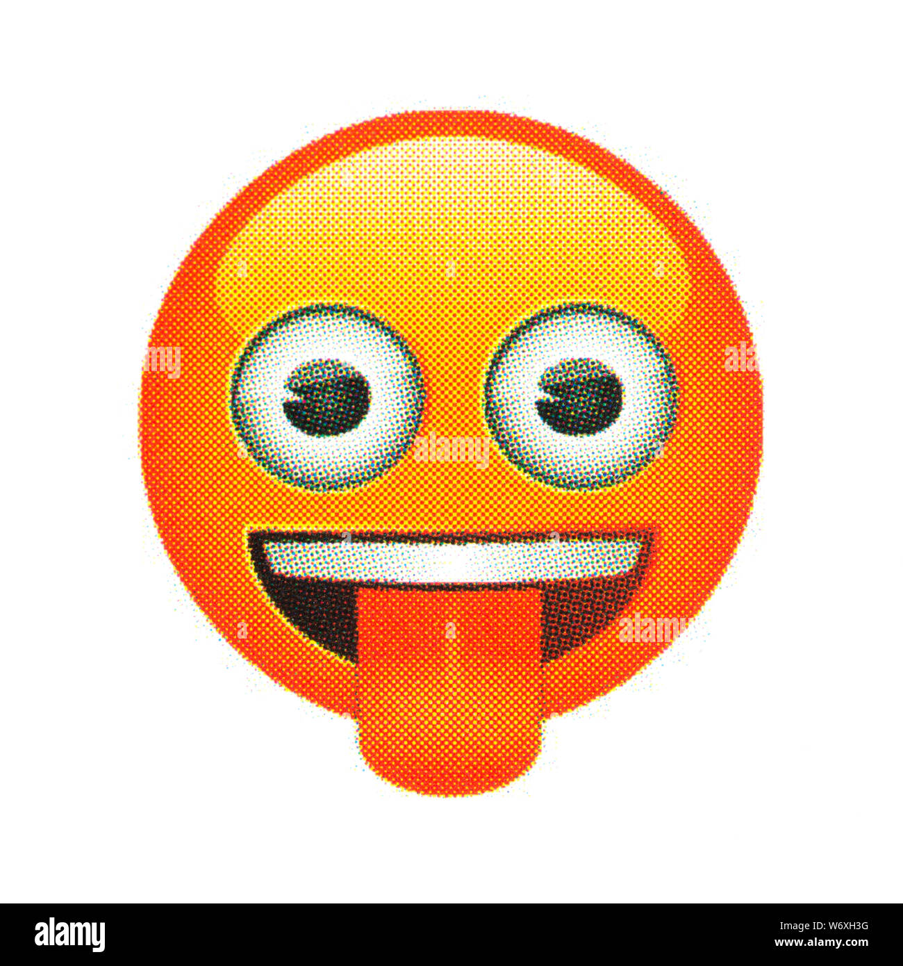 Face with tongue emoticon Stock Photo - Alamy