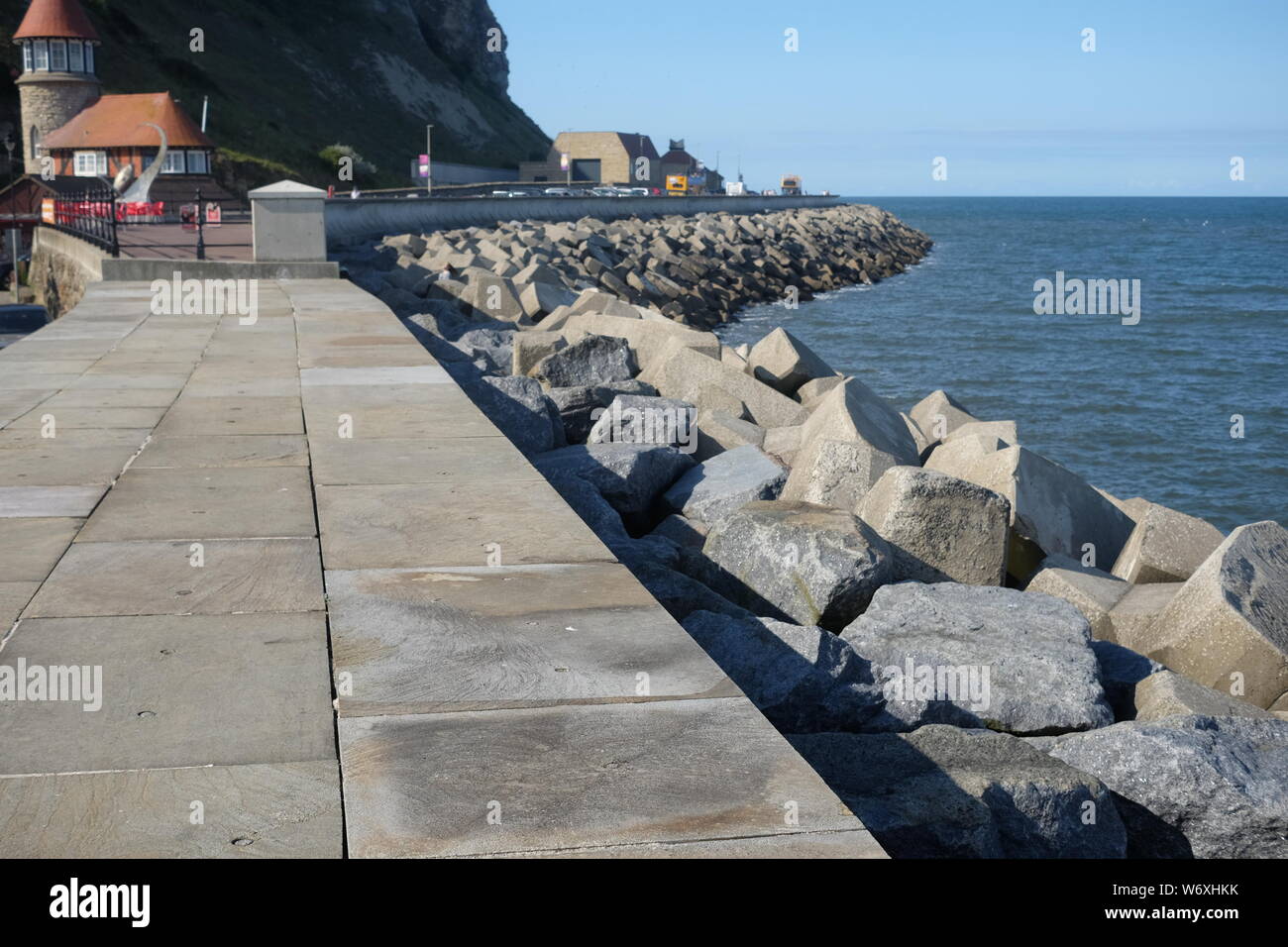 Giant boulders bolster sea defences on Scarborough's South Side harbour ...