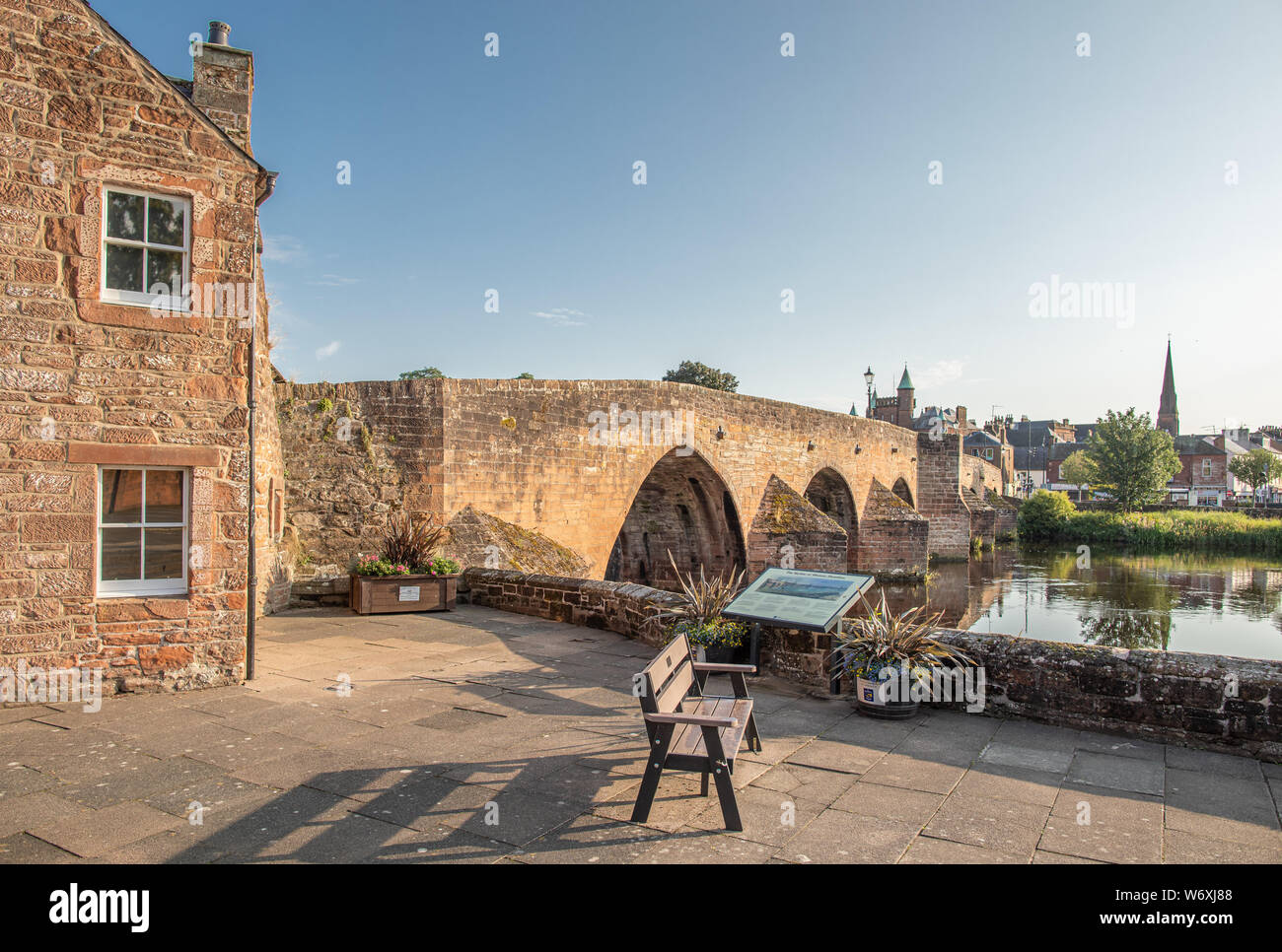 Dumfries in Scotland along the River Nith Stock Photo - Alamy