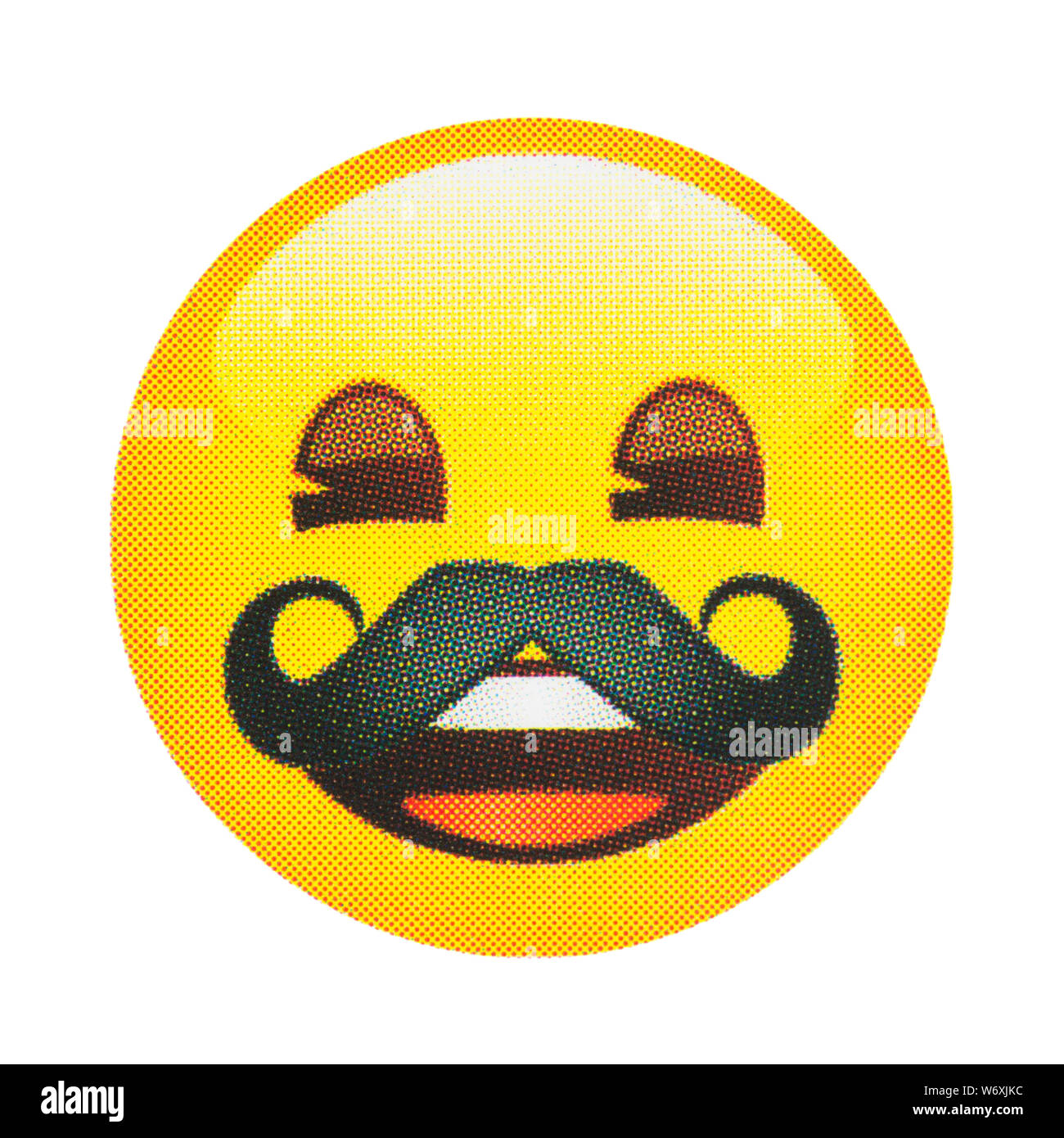 Moustache face emoticon Stock Photo - Alamy