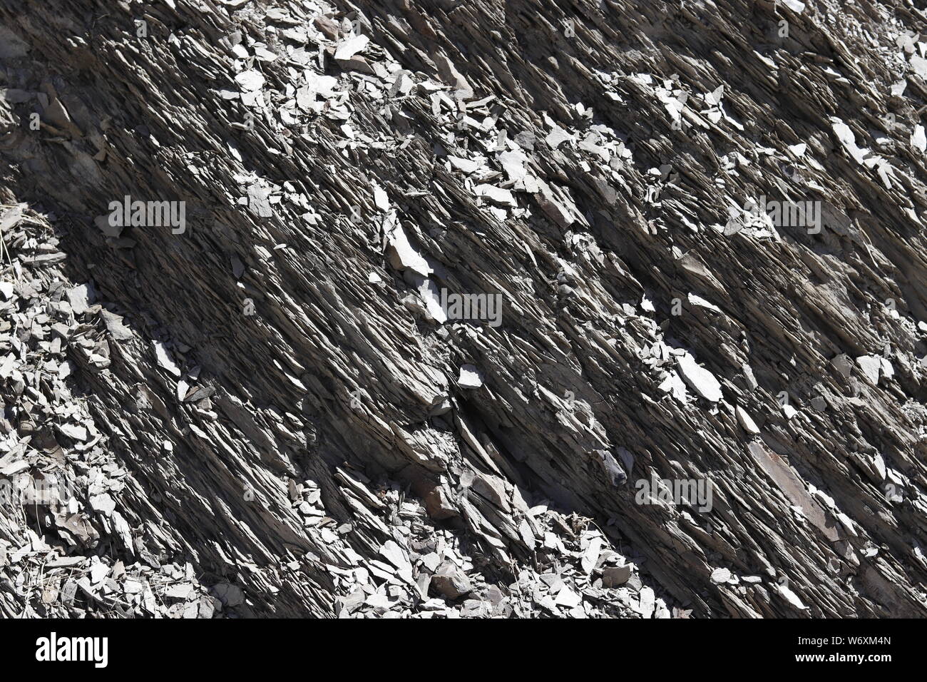 Texture of grey natural slate stone found in the alps of switzerland ...