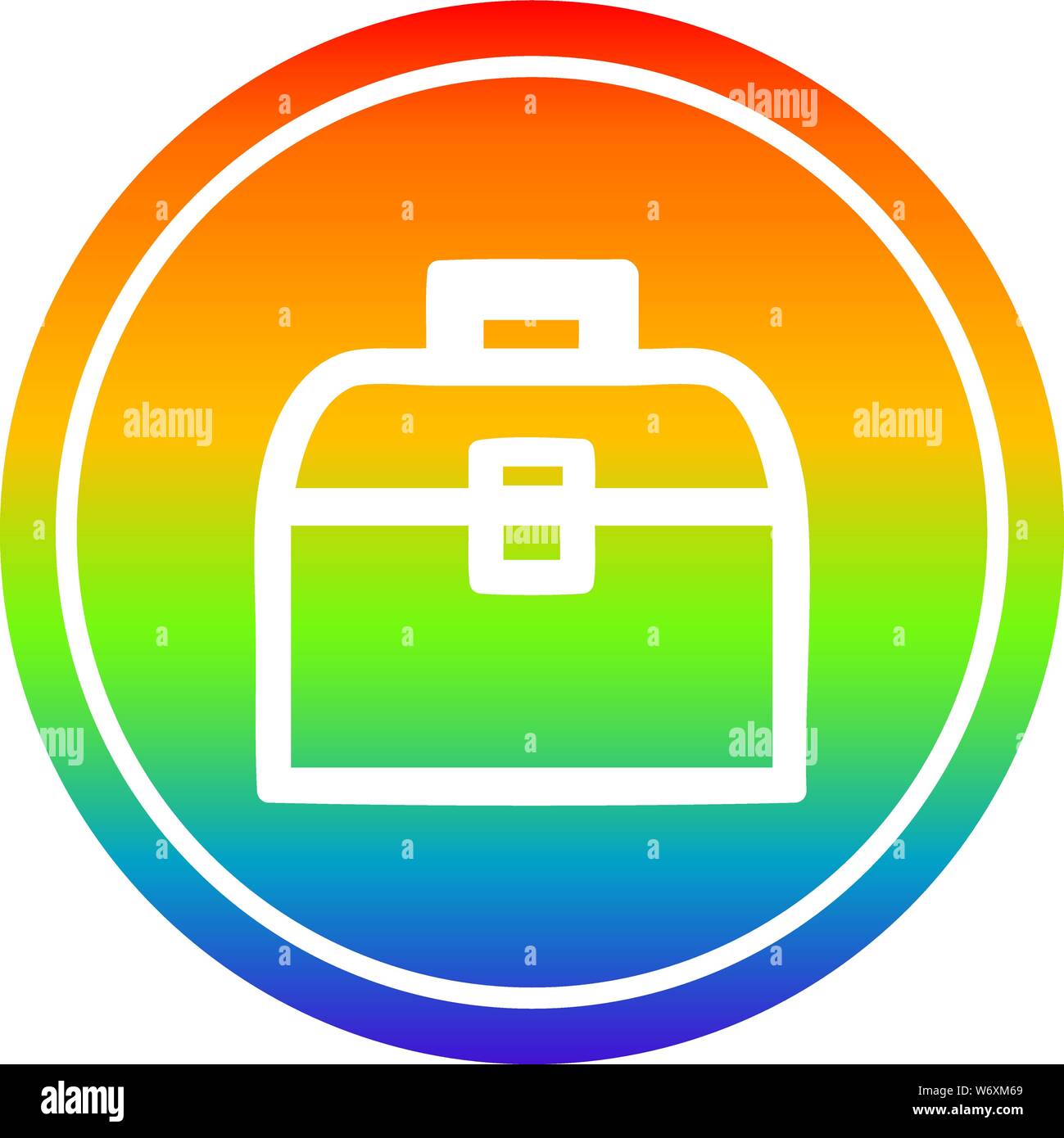 tool box circular icon with rainbow gradient finish Stock Vector Image ...