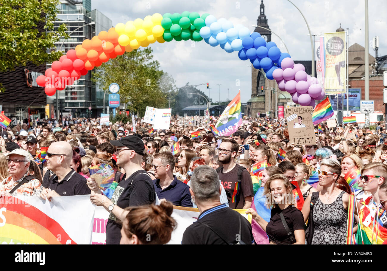 Hamburg, Germany. 03rd Aug, 2019. The Christopher Street Day (CSD ...