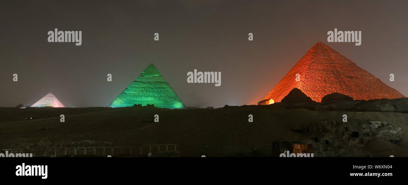 Giza Pyramid Complex in Cairo City, Egypt Stock Photo - Alamy