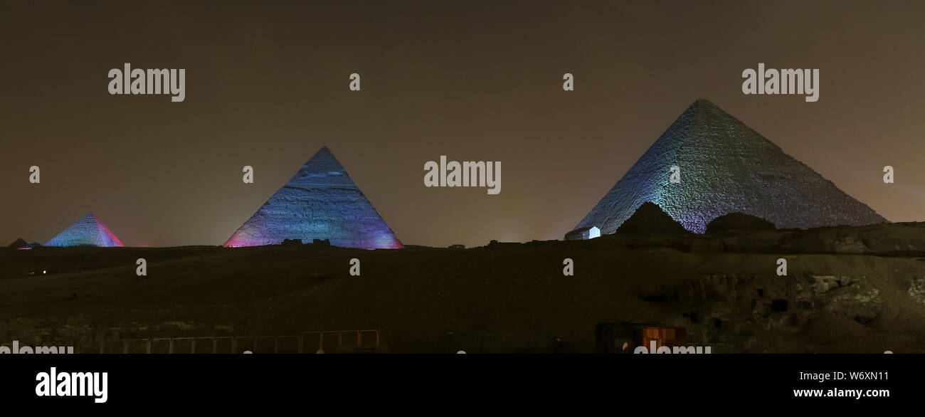 Giza Pyramid Complex in Cairo City, Egypt Stock Photo - Alamy