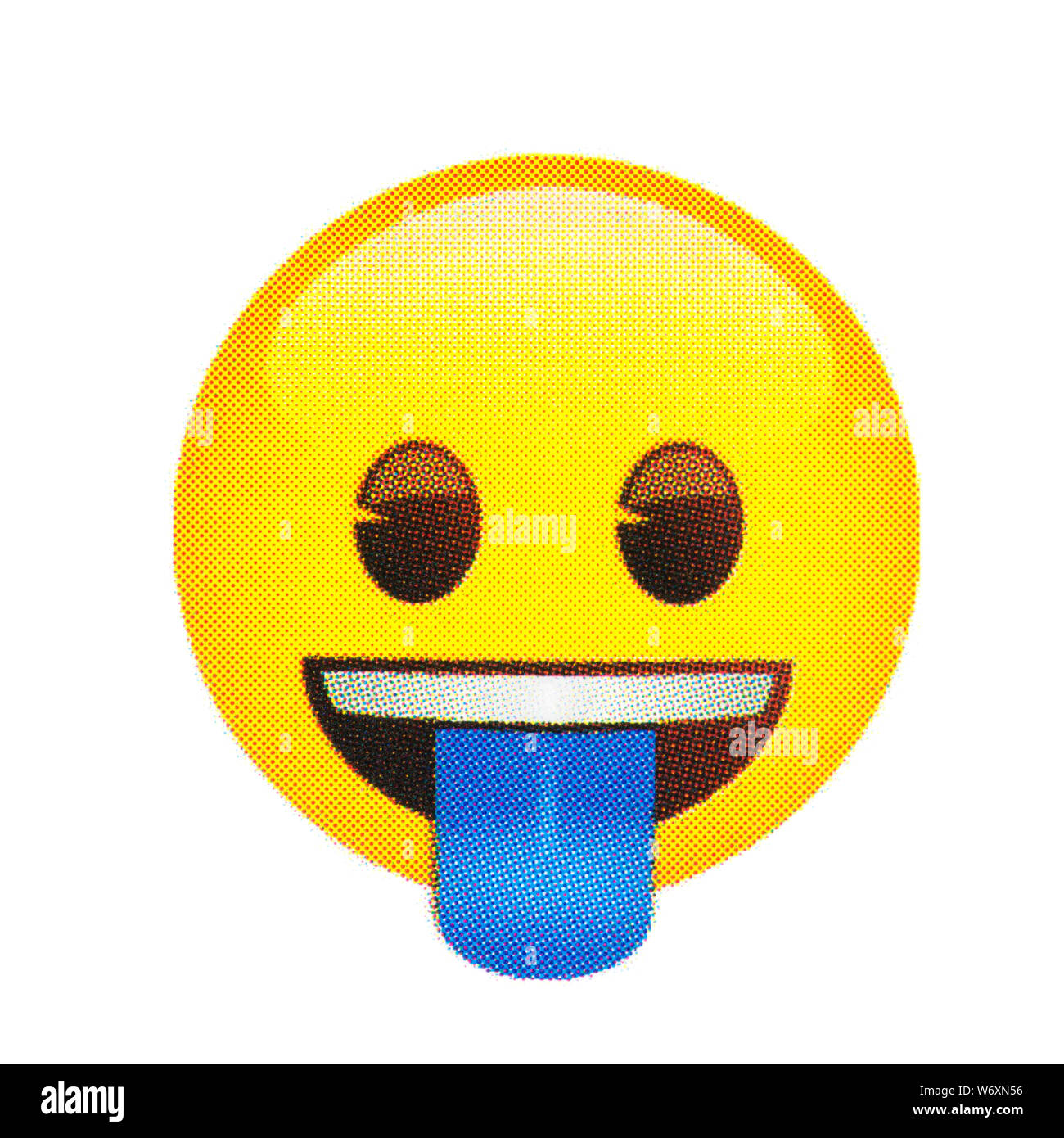 Face with tongue emoticon Stock Photo - Alamy