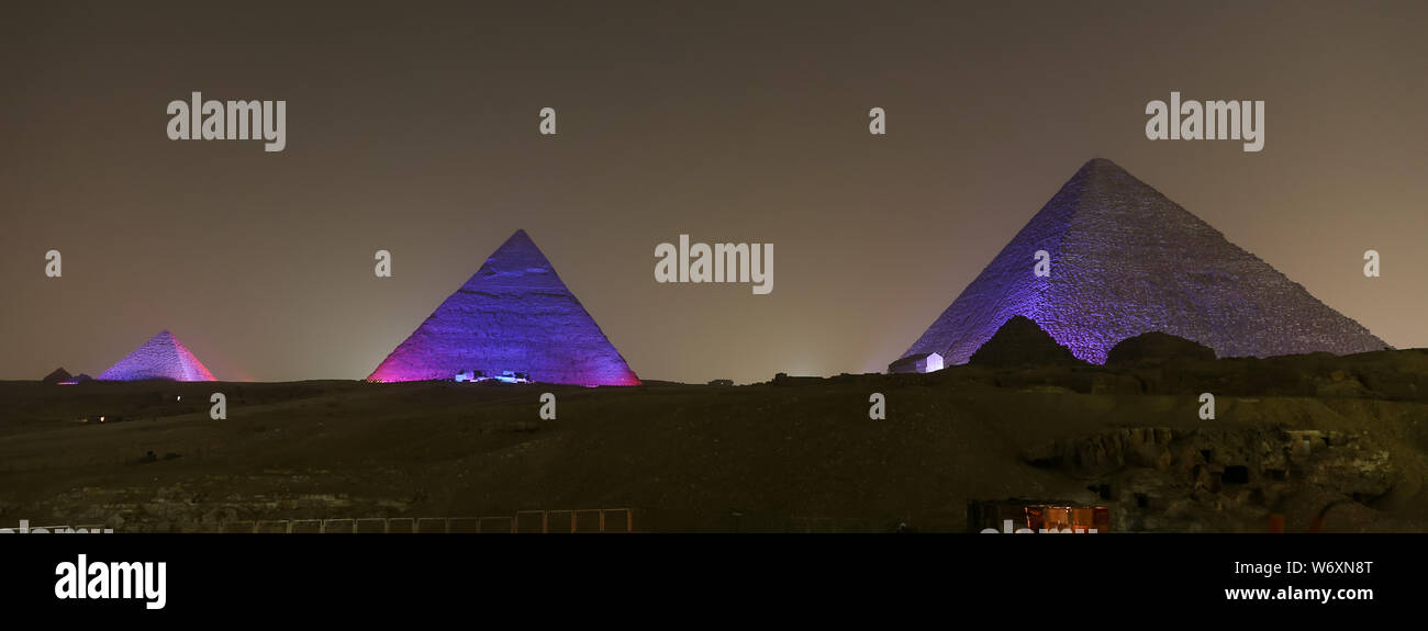 Giza Pyramid Complex in Cairo City, Egypt Stock Photo - Alamy