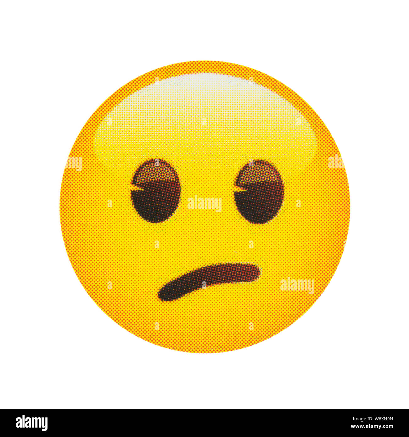 Confused face emoticon Stock Photo - Alamy