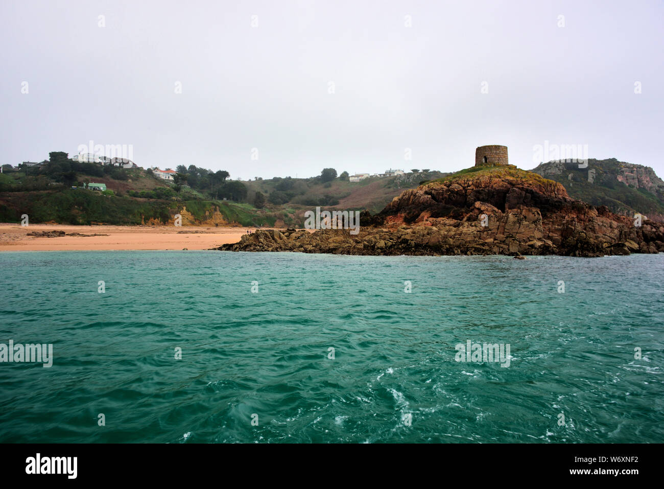 Janvrin's Tomb in Portelet Bay in South Jersey Stock Photo - Alamy