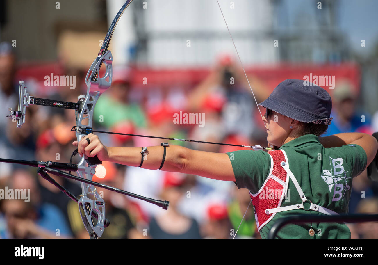 Berlin, Germany. 03rd Aug, 2019. Archery: German championship, Olympic ...
