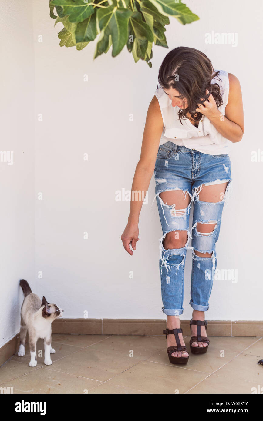 Broken Jeans High Resolution Stock Photography and Images - Alamy