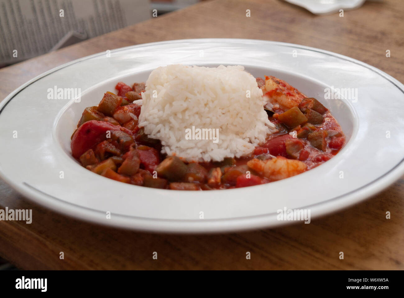 KITCHEN CATCH 1: A creole gumbo with stewed okra, tomato, and jasmine ...