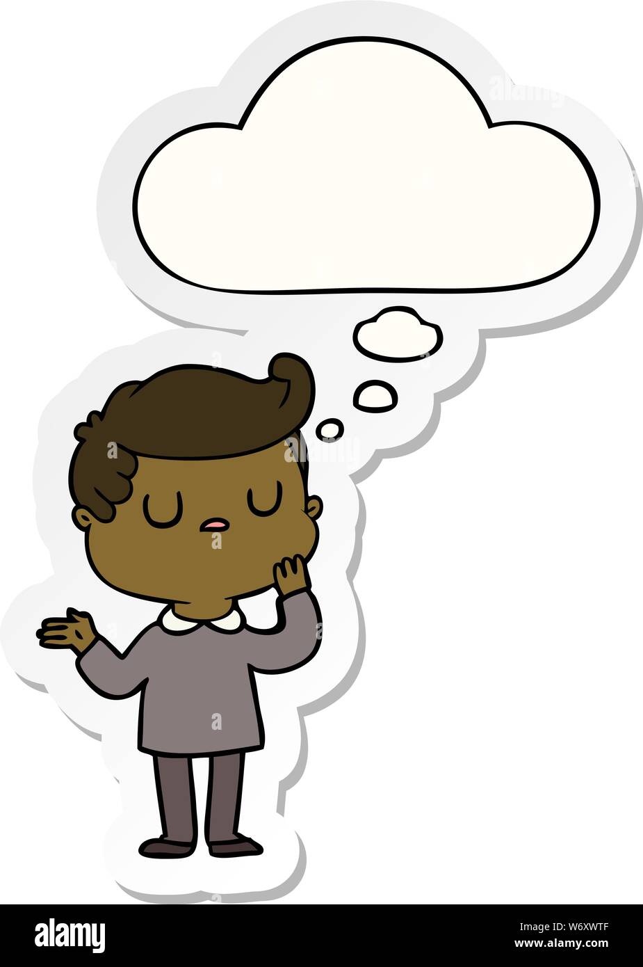 Cartoon boy wondering bubble hi-res stock photography and images - Alamy