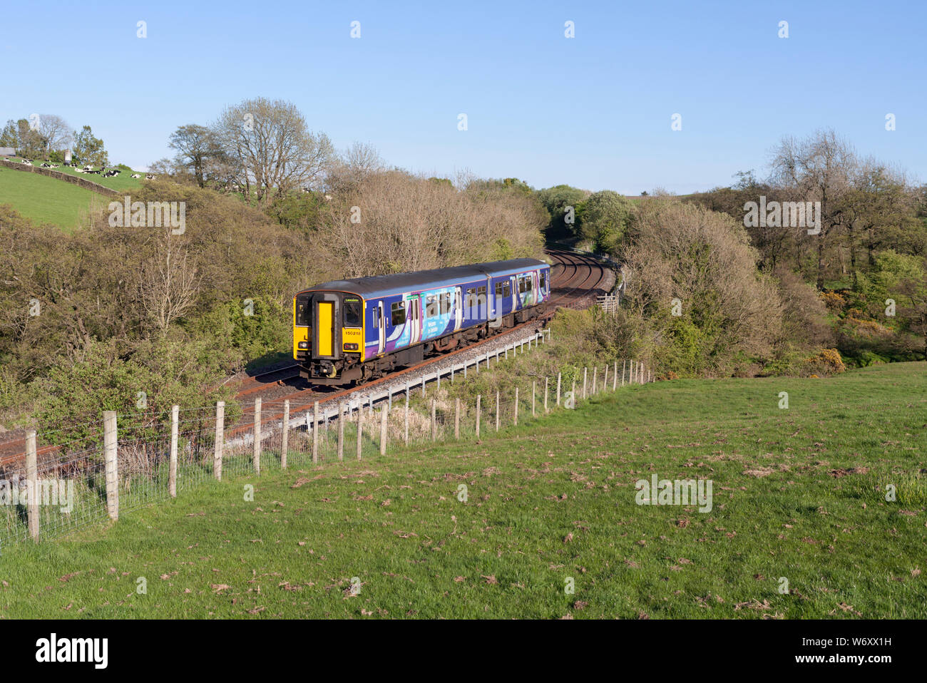 Arriva Northern rail class 150 sprinter train at Kettlesbeck Yorkshire ...