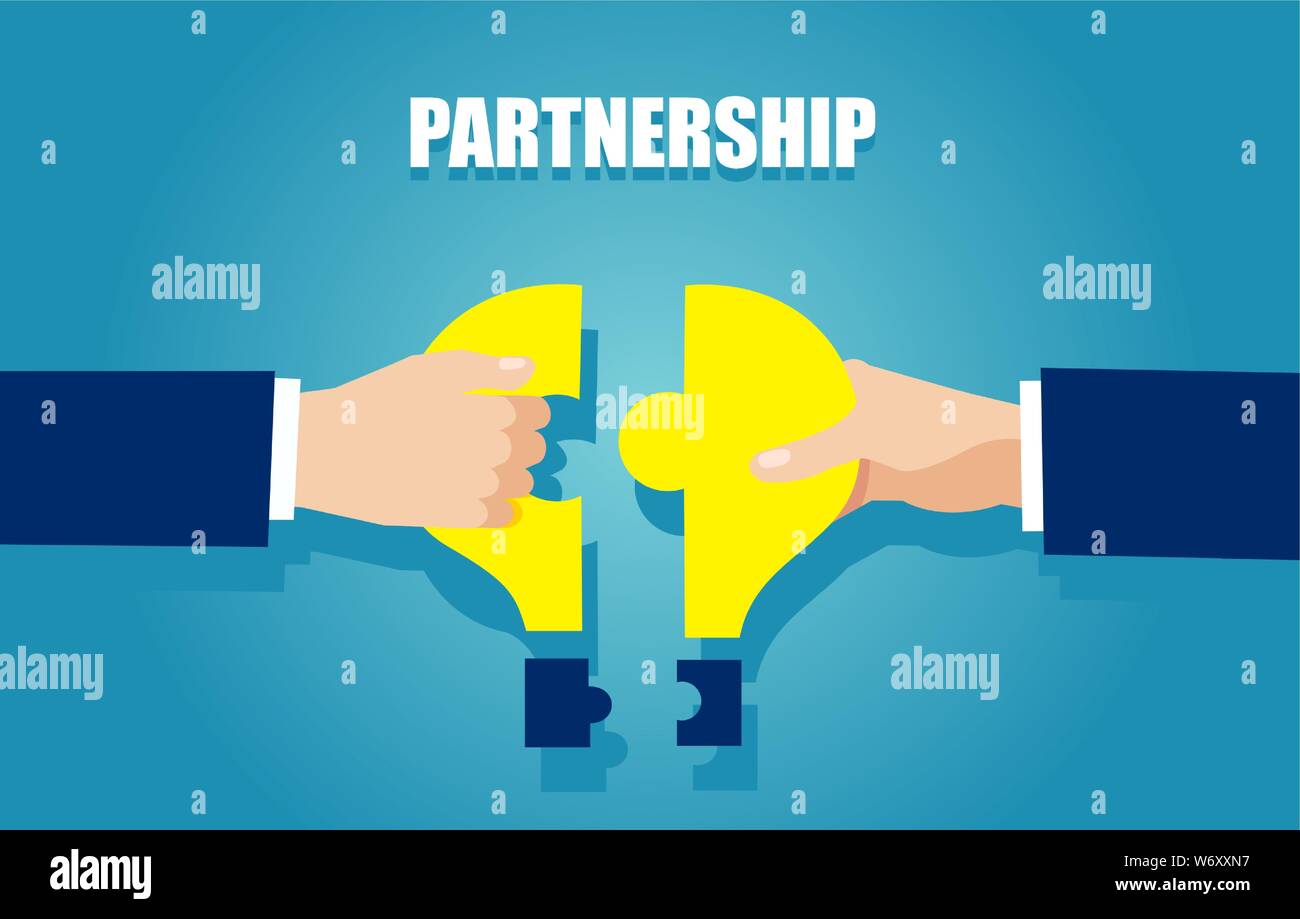 Business idea and partnership concept. Vector of two businessmen ...
