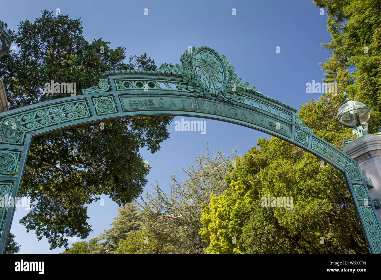 BERKELEY, CA/USA - June 15: Historic Sather Gate on the campus of the ...