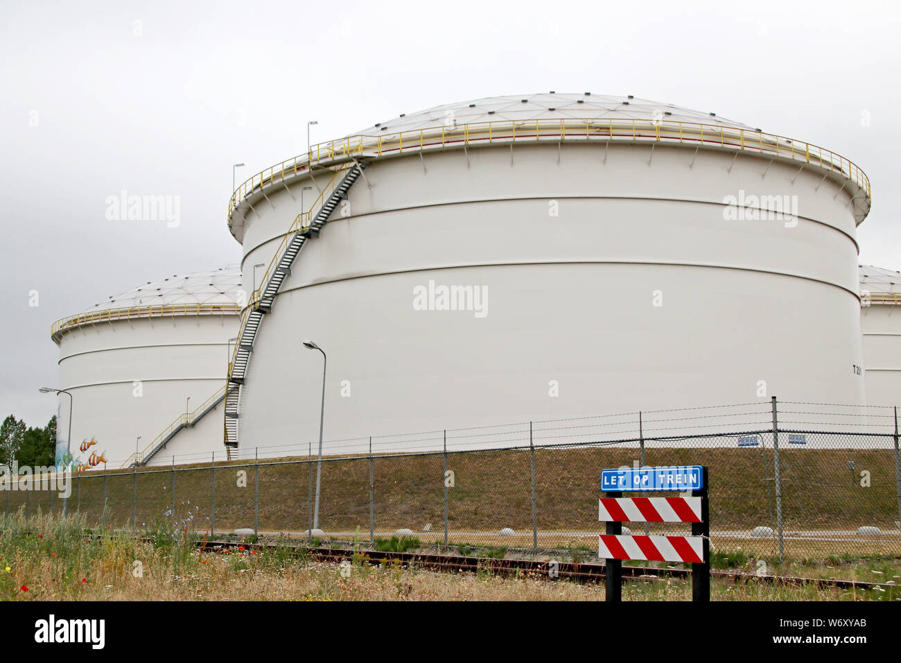 Tanks at the terminal of Vopak in the Westport harbour in the port of ...