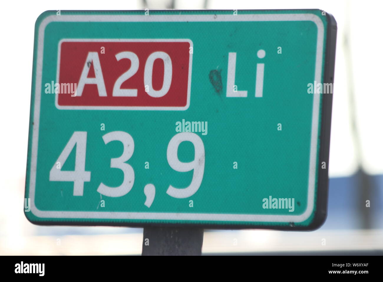 A20 motorway sign hi-res stock photography and images - Alamy
