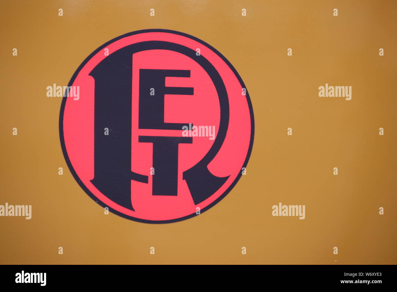 Old RET logo on street car at the Willemsplein in Rotterdam for ...