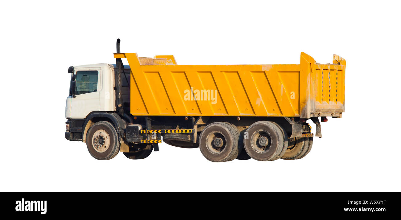 big truck for construction and transportation isolated on white ...
