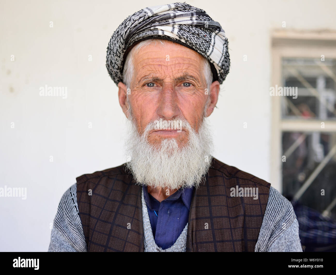 KHOROG, PAMIR MOUNTAINS, TAJIKISTAN - 06 JULY 2019: Portrait of the ...