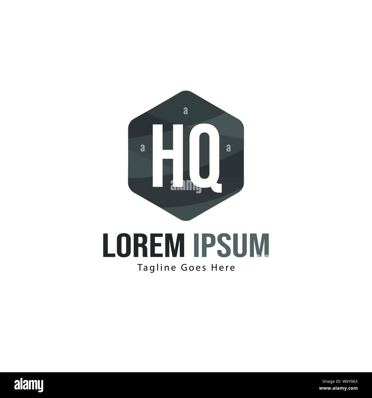 Initial HQ logo template with modern frame. Minimalist HQ letter logo ...