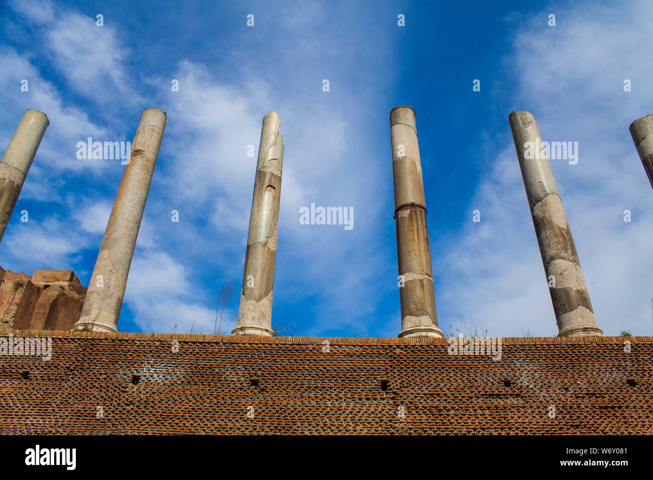 old columns in Rome city, Italy. ruins in detail Stock Photo - Alamy