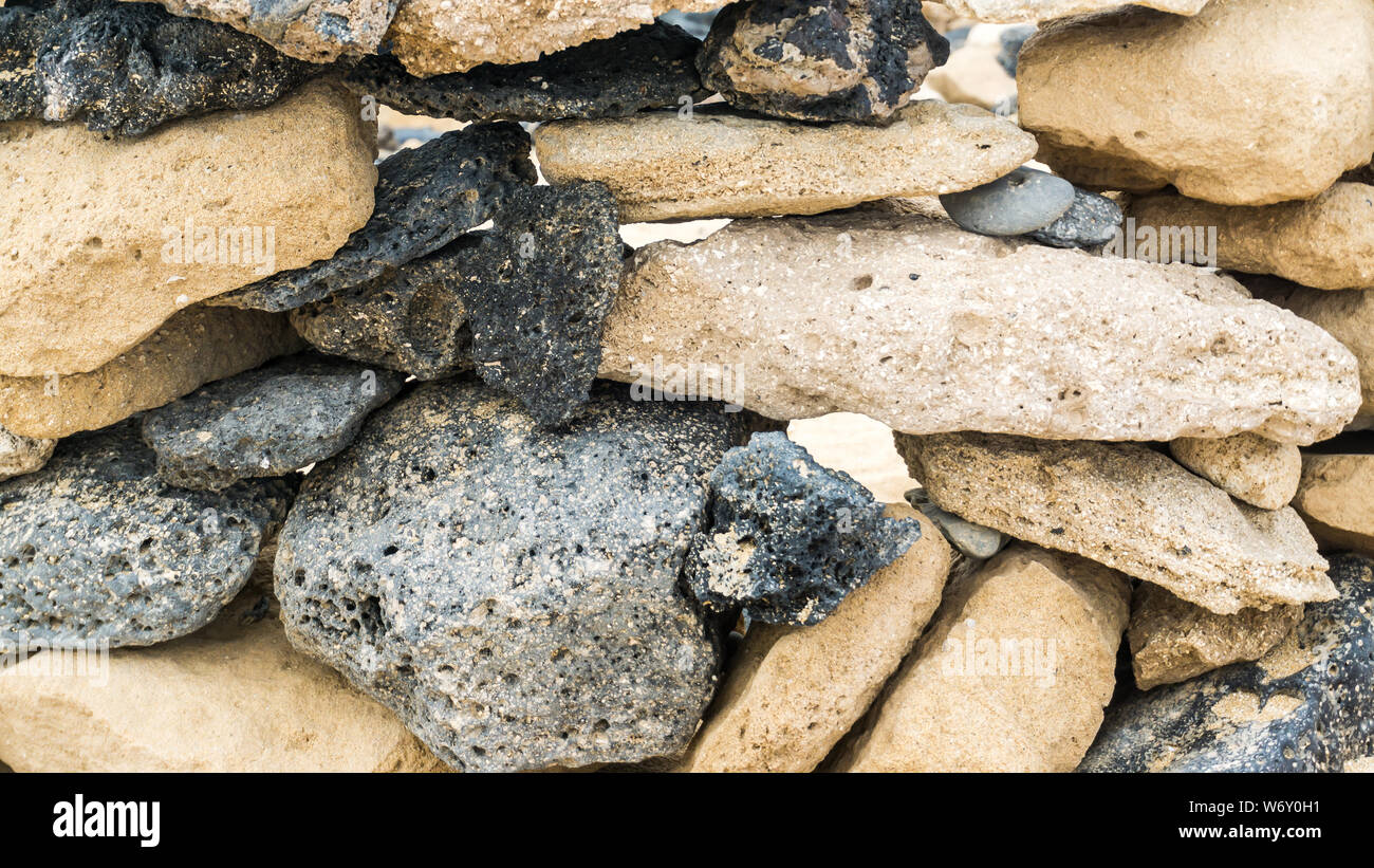 stone wall of wind shelter Stock Photo - Alamy