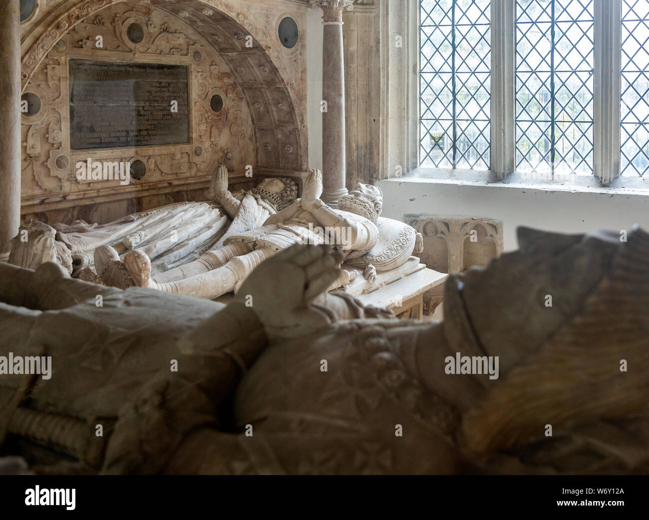 Burial chapel by window Lord Henry 1534-1613 wife Katharine Howard ...