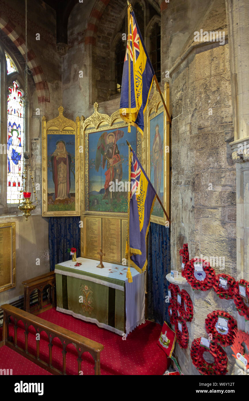 Church of Saint Mary, Berkeley, Gloucestershire, England, UK war ...