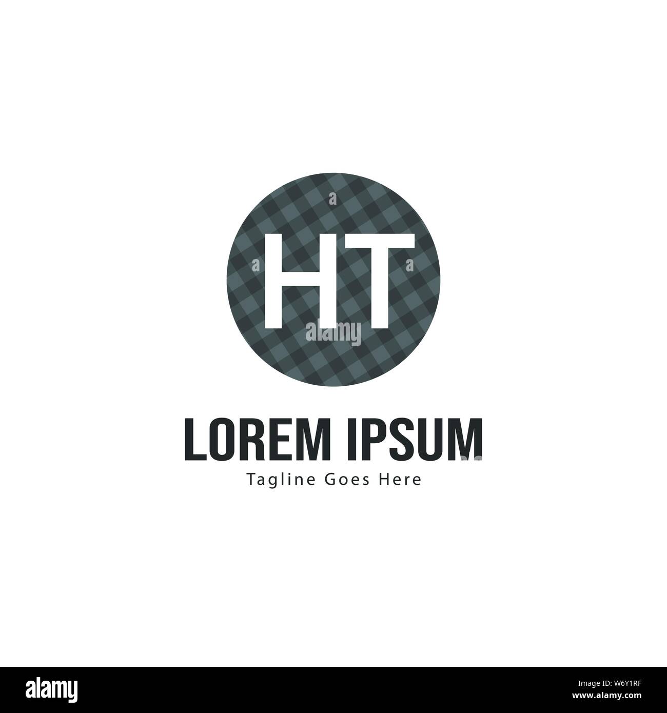 Initial HT logo template with modern frame. Minimalist HT letter logo ...