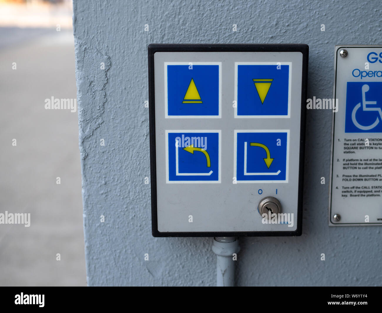 Chair lift accessibility control panel for wheelchair handicap machine ...