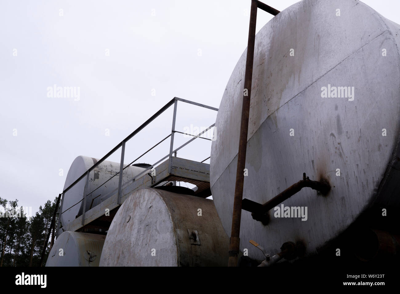 Oil industry. Oil Storage Tanks for petroleum products at the refinery ...
