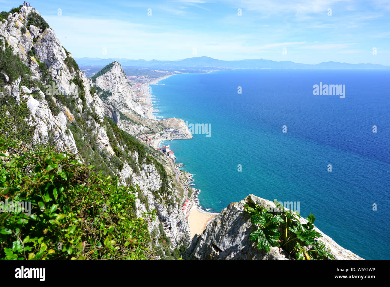 View of the Rock of Gibraltar, a British Overseas Territory on the ...