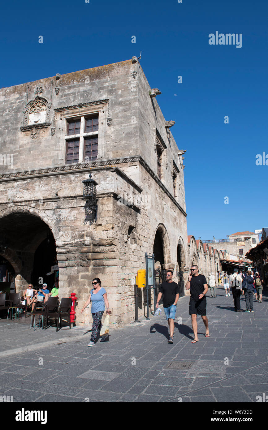 Old Jewish Quarter Rhodes Old Town High Resolution Stock Photography ...