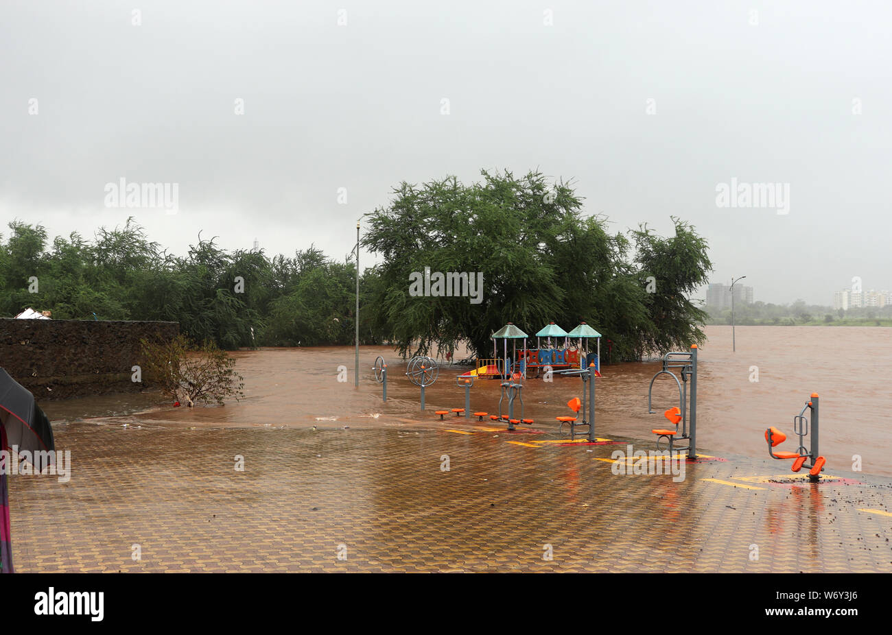 Badlapur River water overflow Stock Photo - Alamy