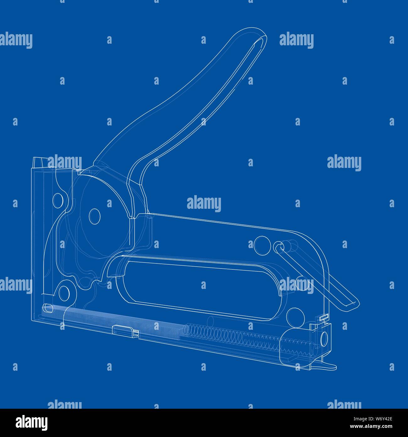 Outline construction stapler. Vector Stock Vector Image & Art - Alamy