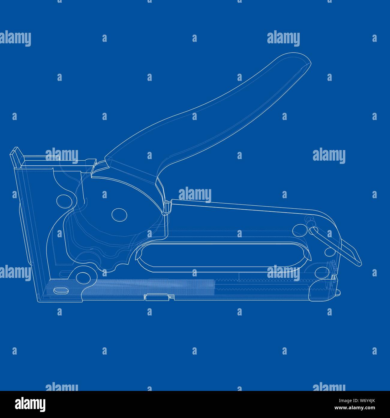 Outline construction stapler. Vector Stock Vector Image & Art - Alamy