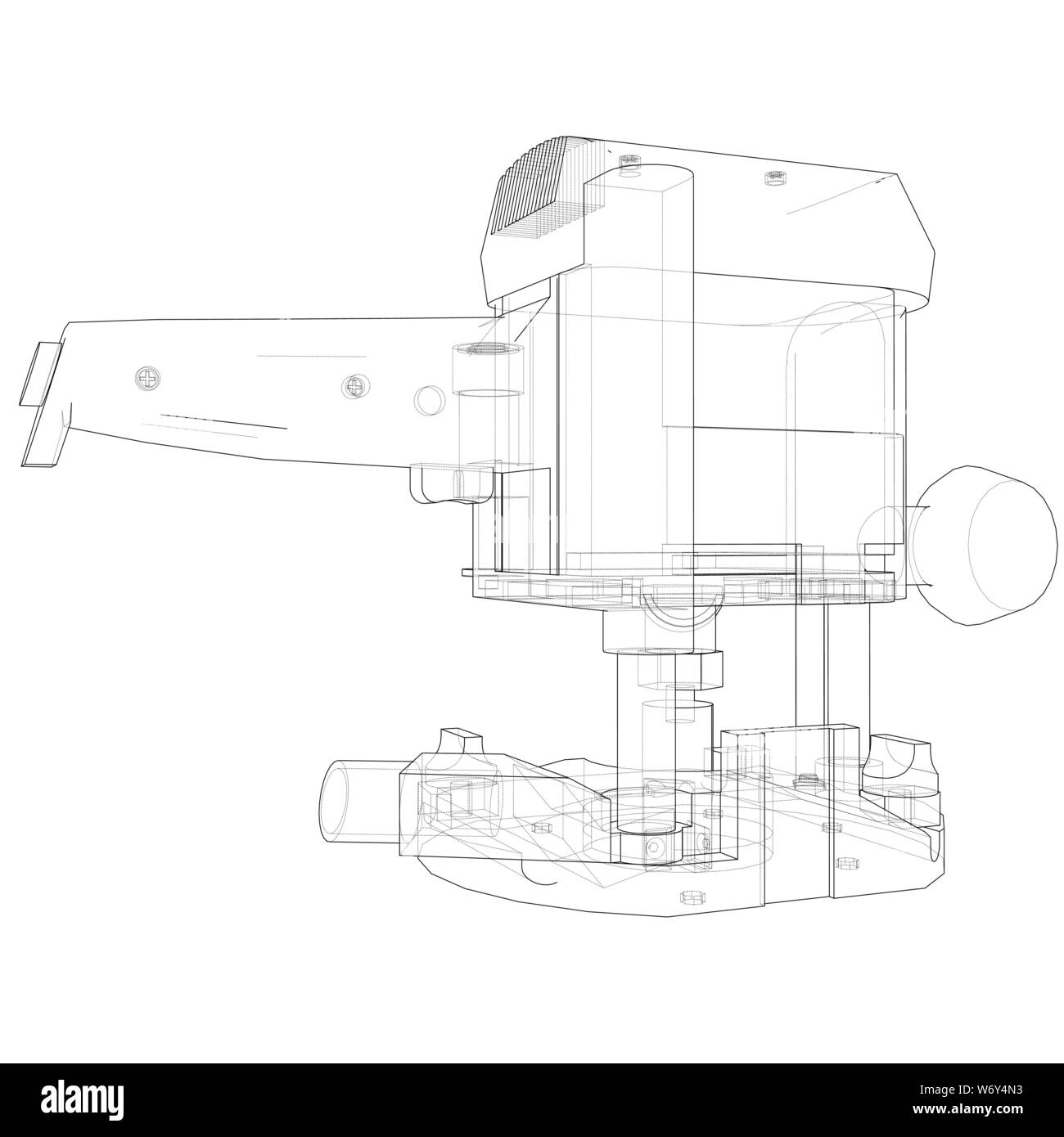 Outline milling machine. Vector Stock Vector Image & Art - Alamy