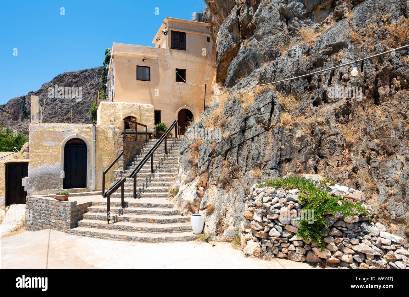 Moni Kapsa monastery near Makrigialos and Kalo Nero is a building of ...