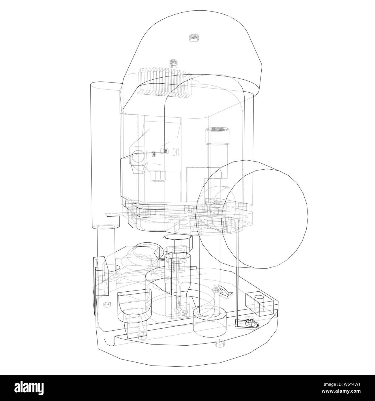Outline milling machine. Vector Stock Vector Image & Art - Alamy
