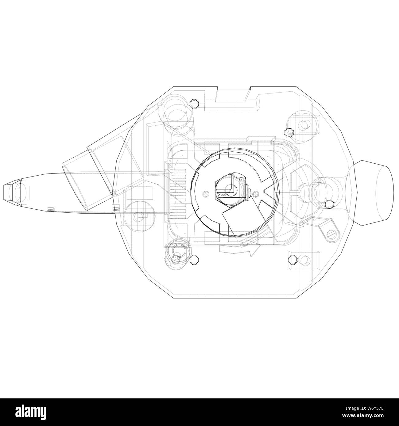Outline milling machine. Vector Stock Vector Image & Art - Alamy