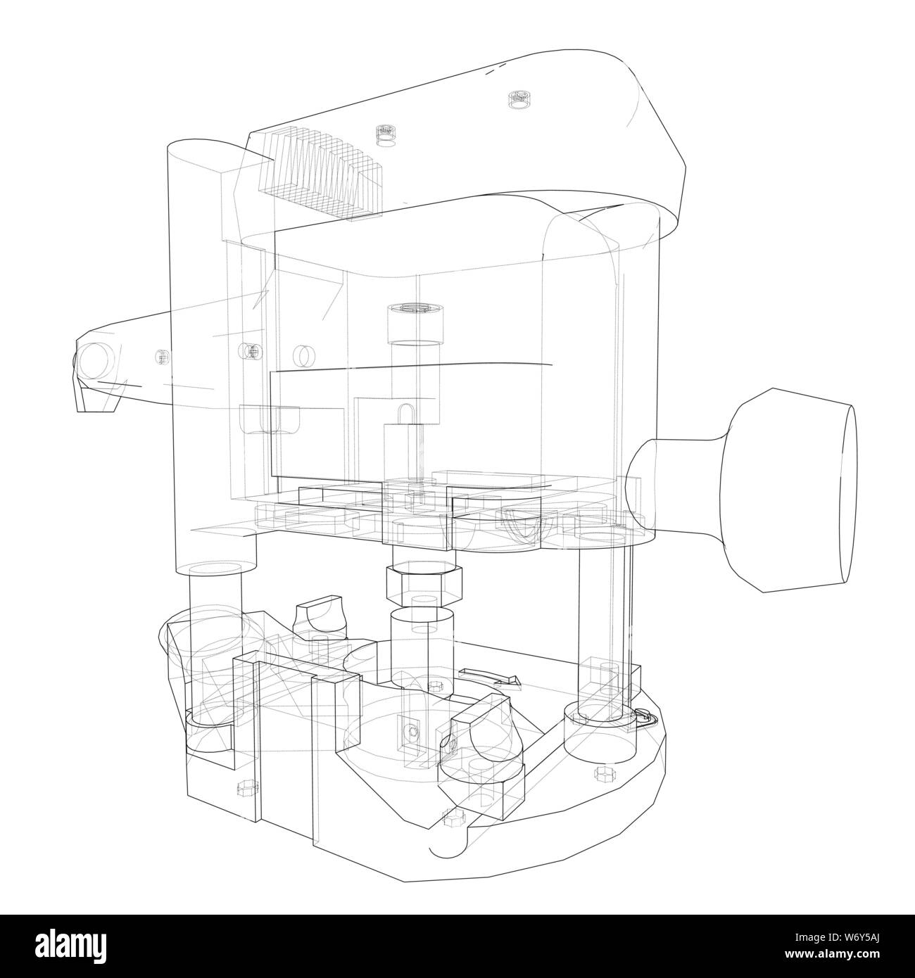 Outline milling machine. Vector Stock Vector Image & Art - Alamy